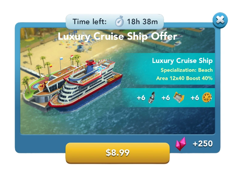 Luxury Cruise Ship Offer | SimCity BuildIt Wiki | Fandom