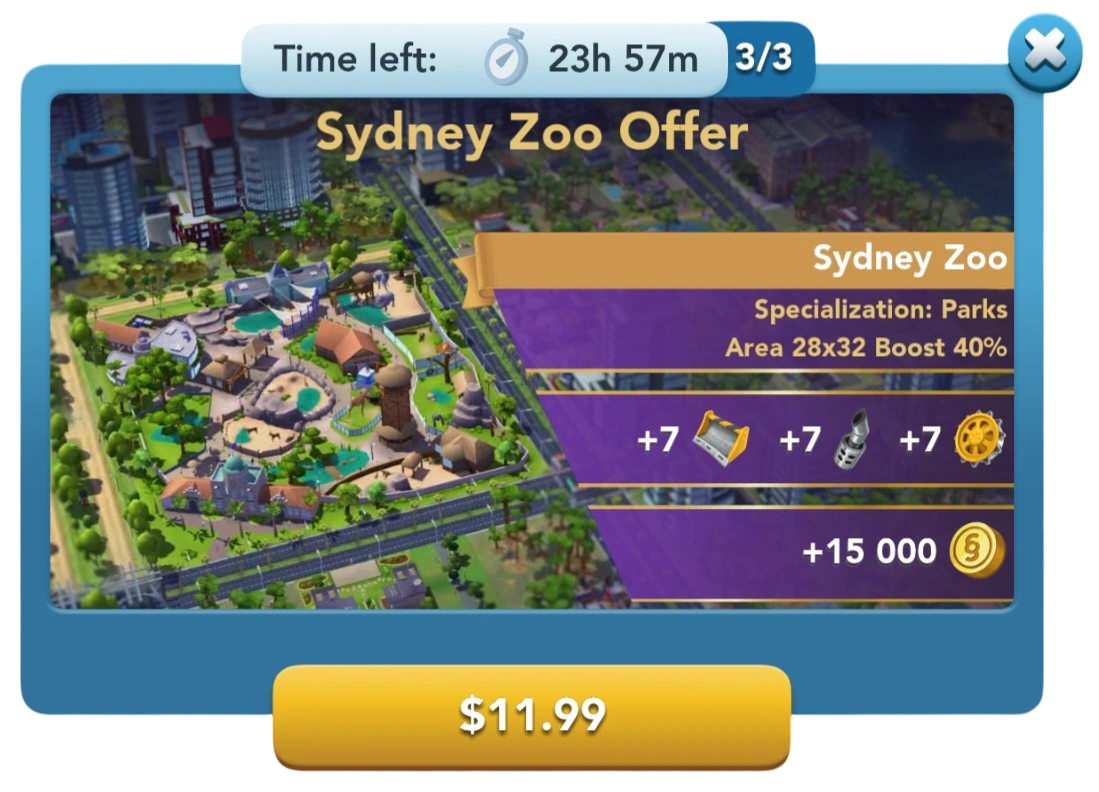 Sydney Zoo Offer | SimCity BuildIt Wiki | Fandom