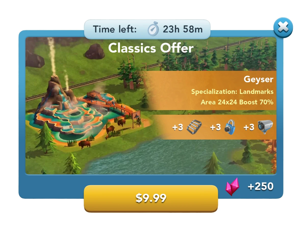 Classics Offer - Geyser | SimCity BuildIt Wiki | Fandom