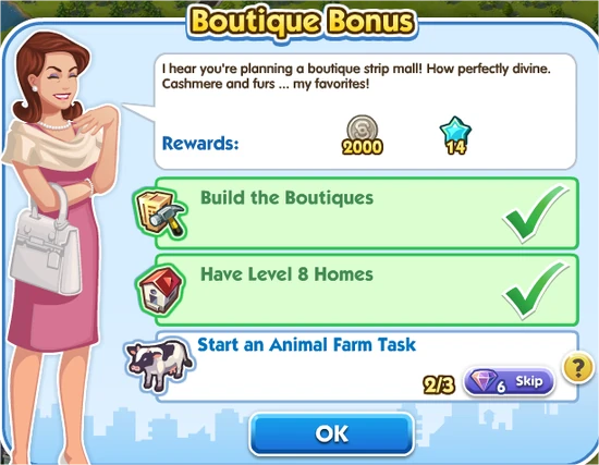 Boutique Bonus | SimCitySocial Wiki | Fandom