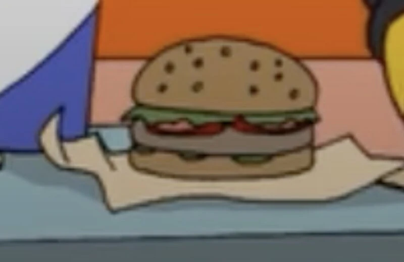Krusty Burger (food item) | Simpsons Restaurants Wiki | Fandom