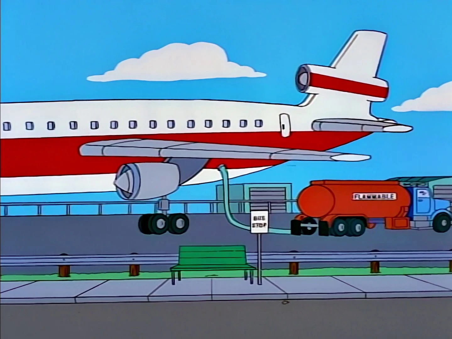 Airport Refueling Way (bus stop) | Simpsons Wiki | Fandom