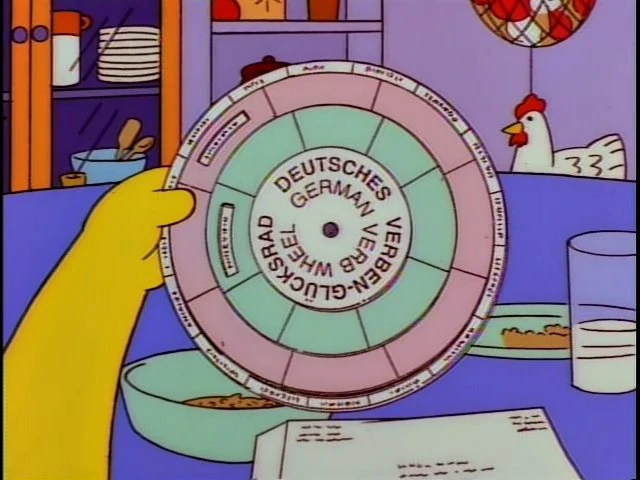 German Verb Wheel | Simpsons Wiki | Fandom