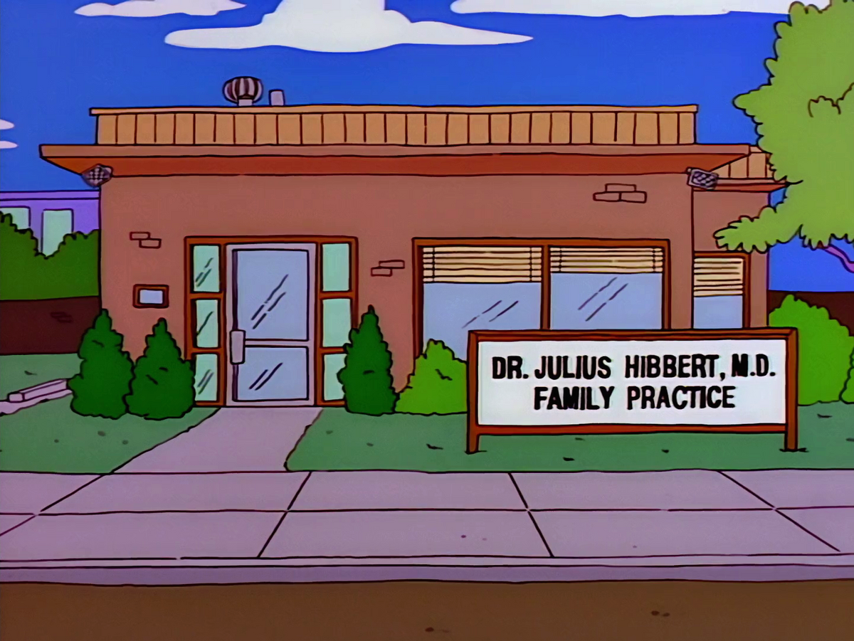 Dr. Julius Hibbert, M.D. Family Practice | Simpsons Wiki | Fandom Dr. Julius Hibbert, M.D. Family Practice | Simpsons Wiki | Fandom