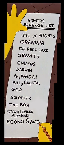 Lista Negra de Homer Simpson | Wikisimpsons | Fandom