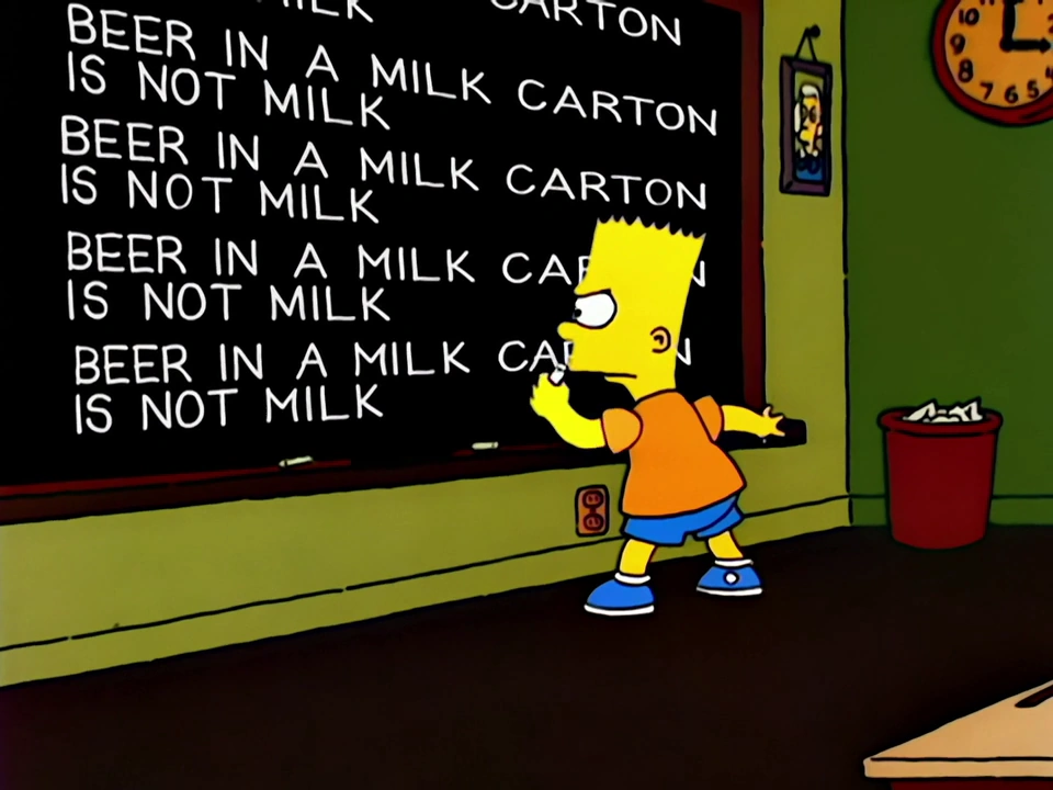 On a Clear Day I Can't See My Sister/Gags | Simpsons Wiki | Fandom