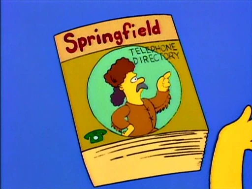Springfield Telephone Directory | Simpsons Wiki | Fandom