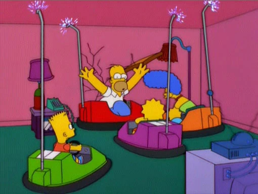 Bumper Cars couch gag | Simpsons Wiki | Fandom