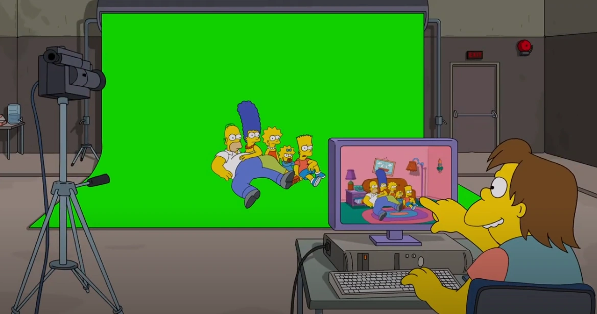 Green Screen couch gag | Simpsons Wiki | Fandom