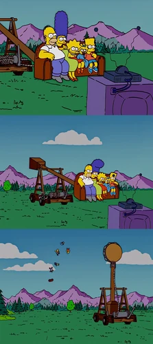 Catapult couch gag | Simpsons Wiki | Fandom