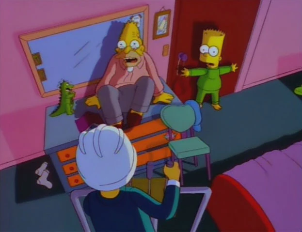 Raging Abe Simpson and His Grumbling Grandson in "The Curse of the ...