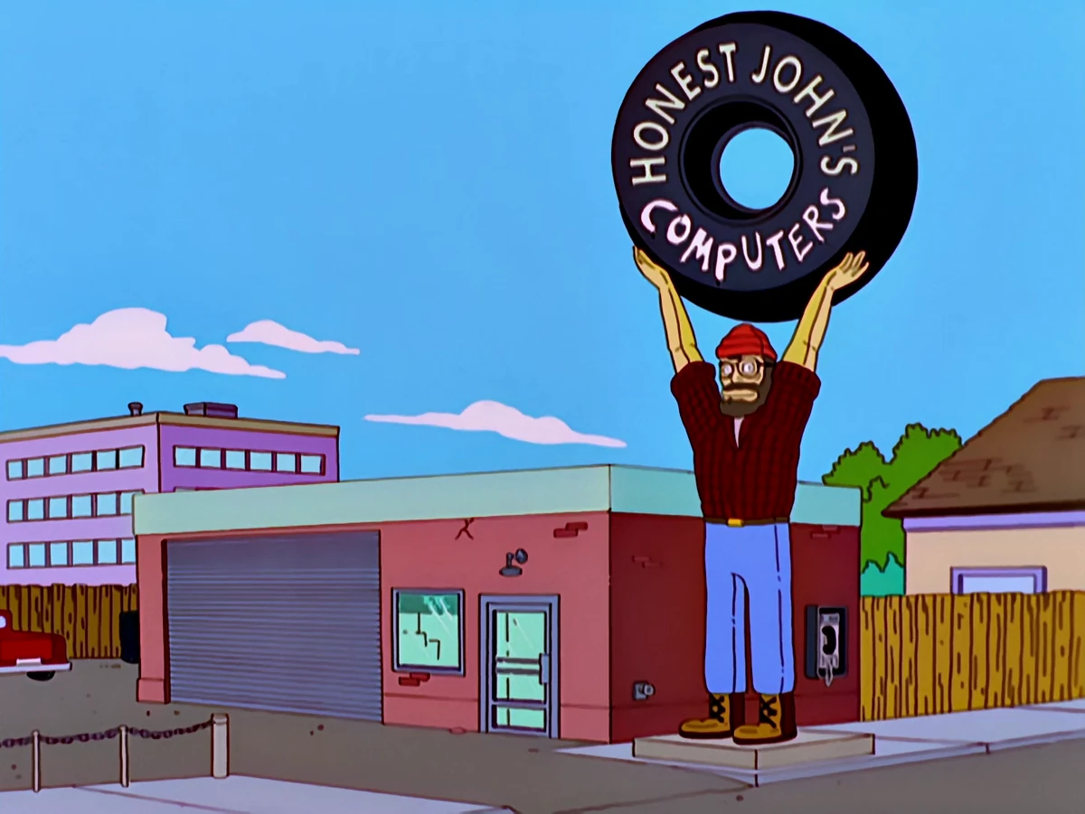 Honest John's Computers | Simpsons Wiki | Fandom