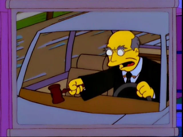 Driver with Gavel | Simpsons Wiki | Fandom