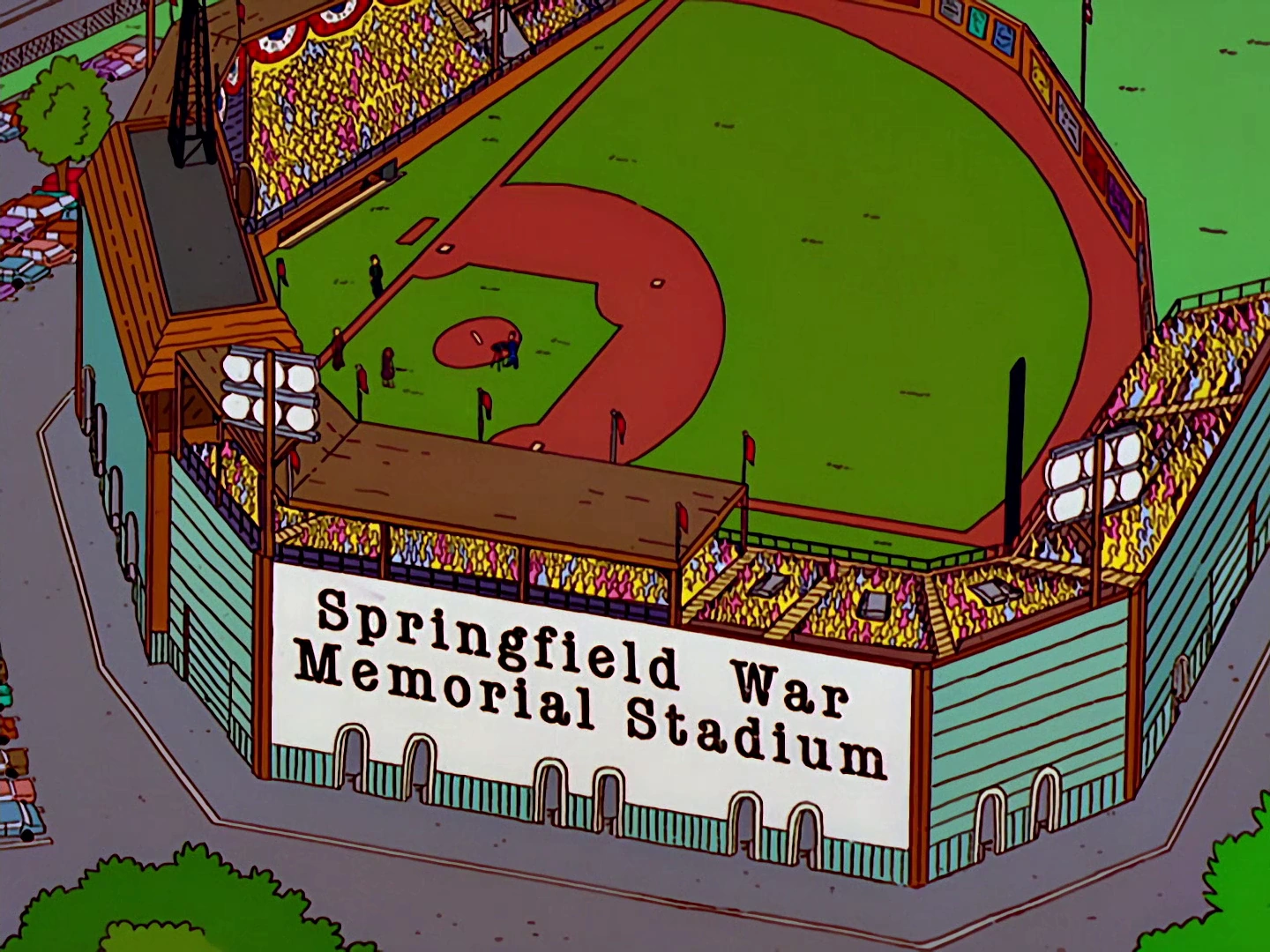 Springfield War Memorial Stadium | Simpsons Wiki | Fandom