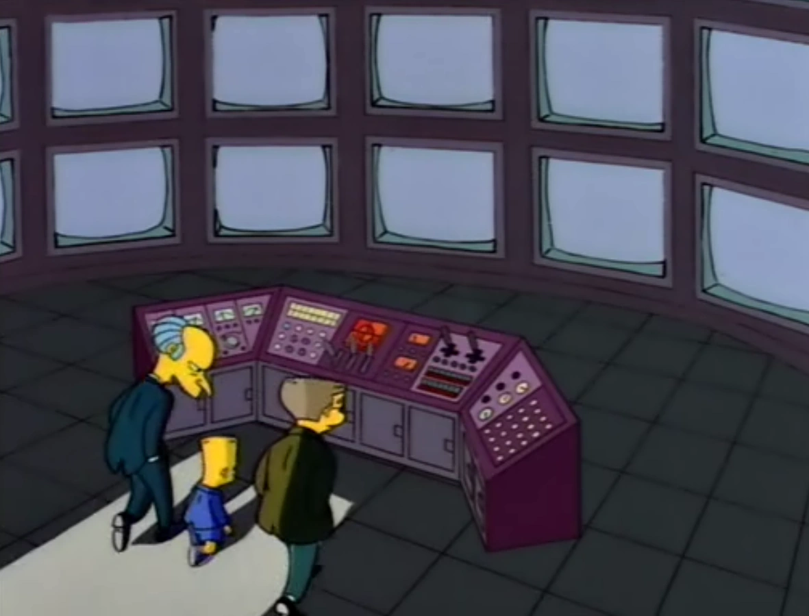 Burns' Surveillance Room | Simpsons Wiki | Fandom