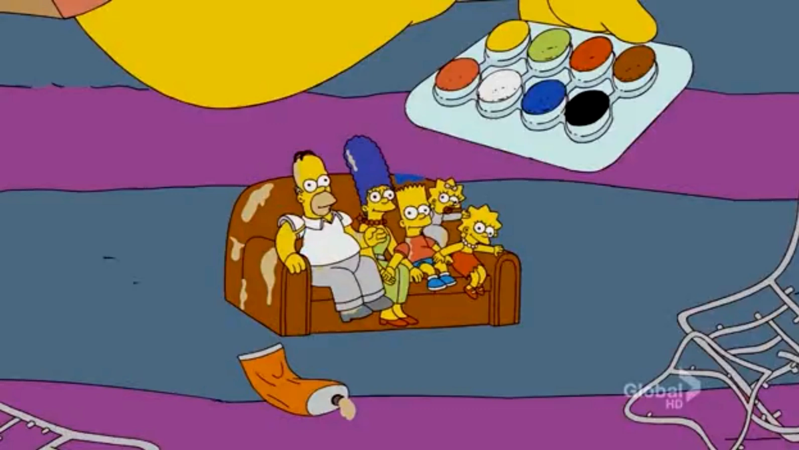 Simpsons Family Couch