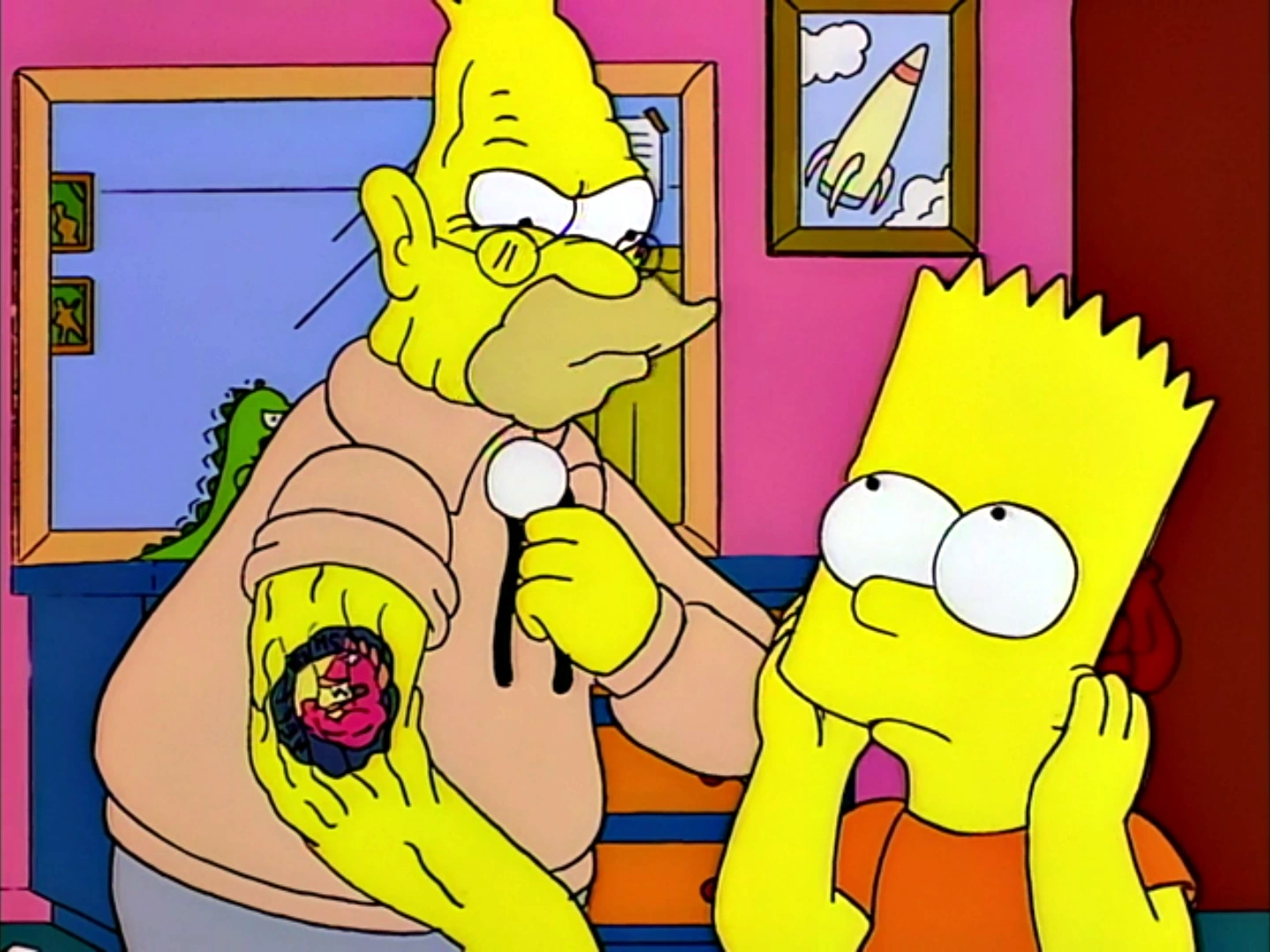 Raging Abe Simpson and His Grumbling Grandson in "The Curse of the Flying Hellfish"/Gallery ...