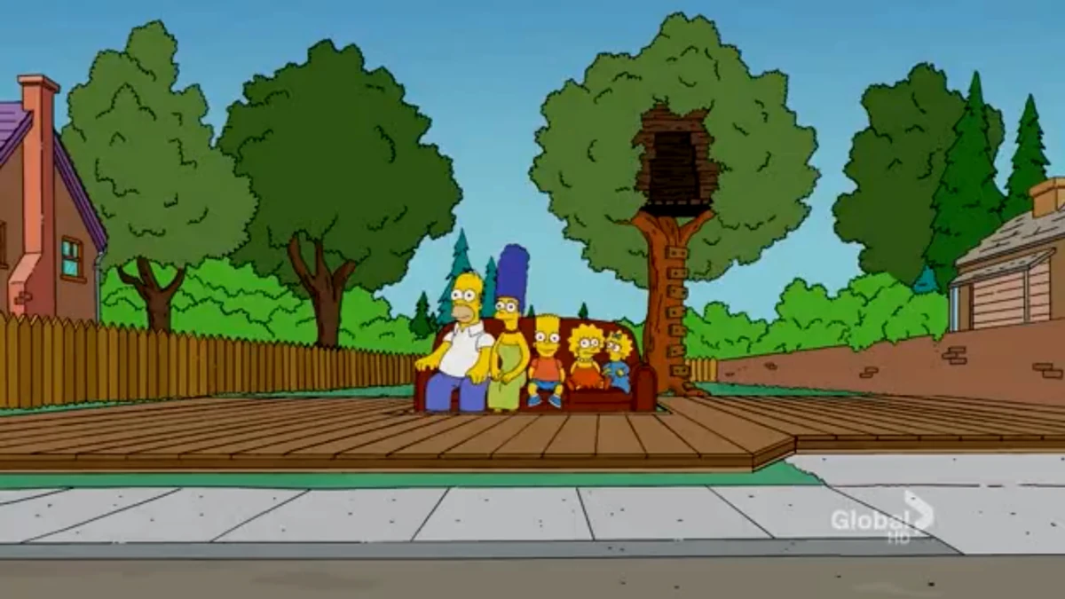 Cardboard House couch gag | Simpsons Wiki | Fandom