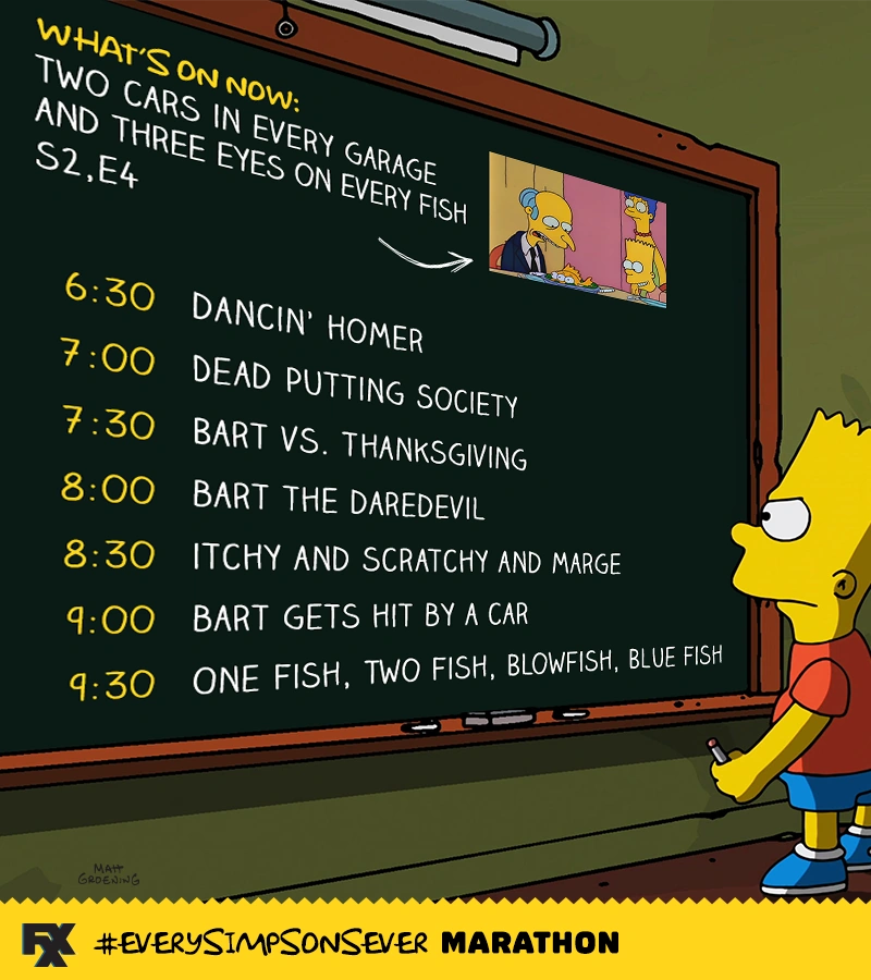 User blog:Ilovepokemonsnails/Simpsons marathon schedule | Simpsons Wiki ...