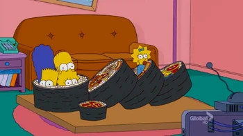 Sushi Rolls couch gag | Simpsons Wiki | Fandom