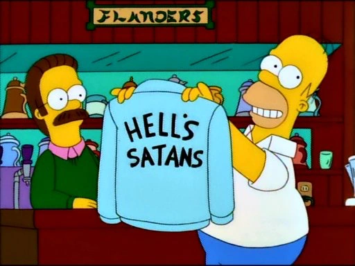 Hell's Satans (Homer's club) | Simpsons Wiki | Fandom