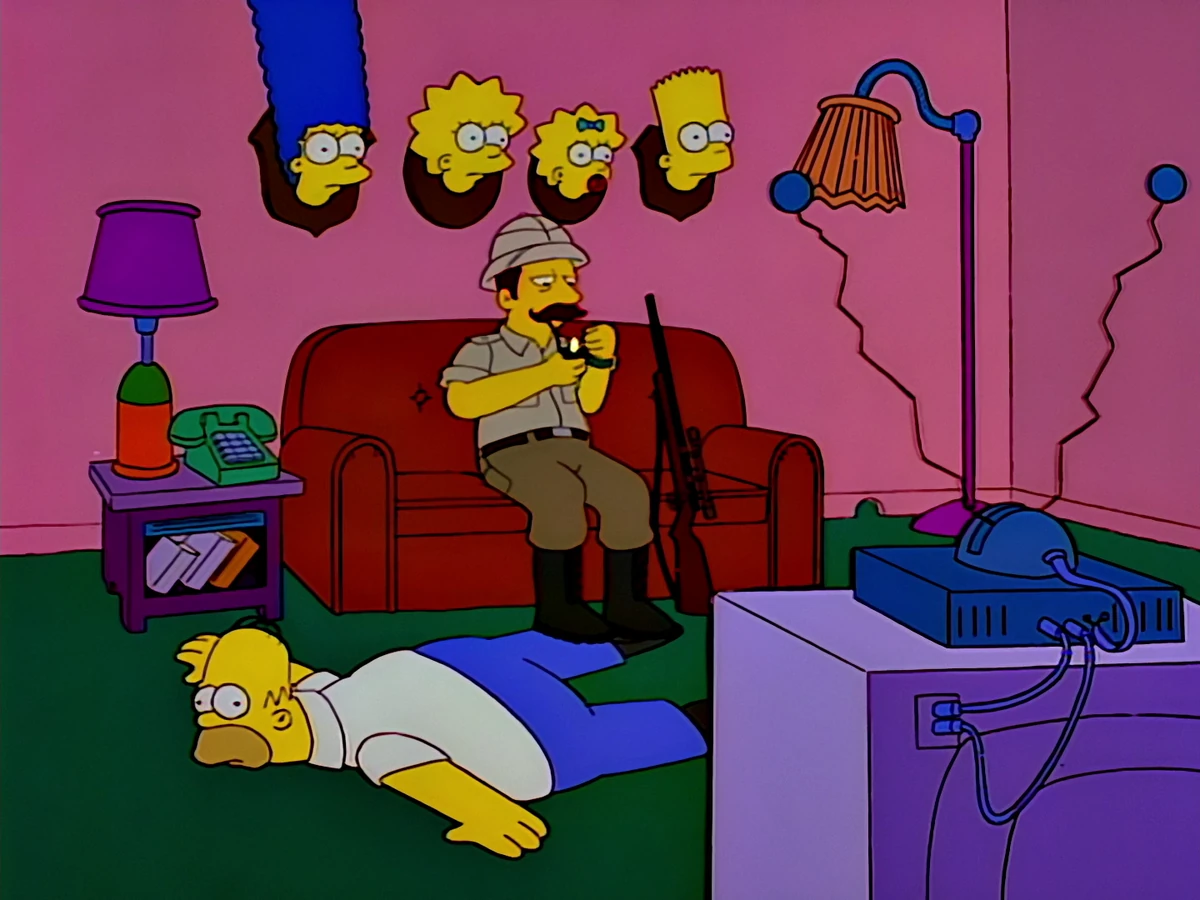 Hunted Family couch gag | Simpsons Wiki | Fandom