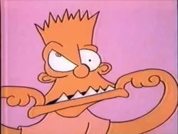 bart's making faces at me