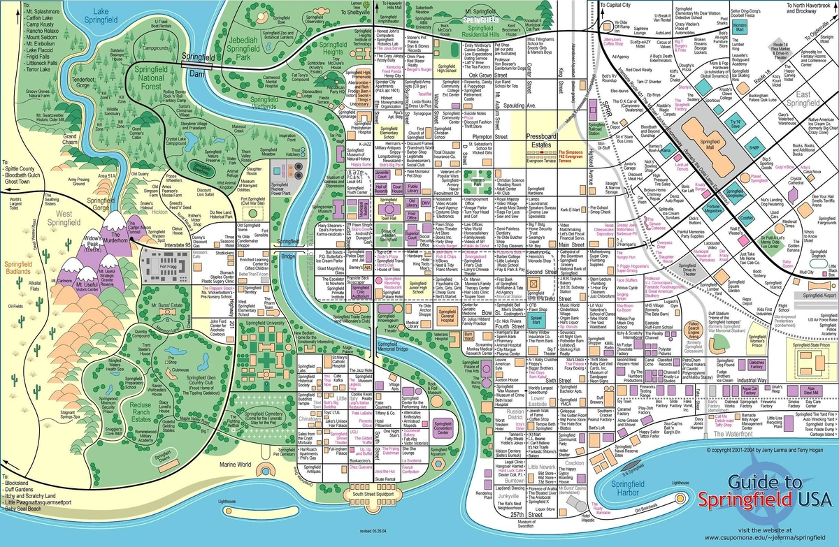 The Simpsons Springfield Map | Simpsons Wiki | Fandom