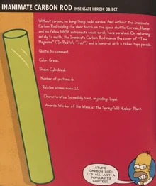Inanimate Carbon Rod Factfile | Simpsons Wiki | Fandom