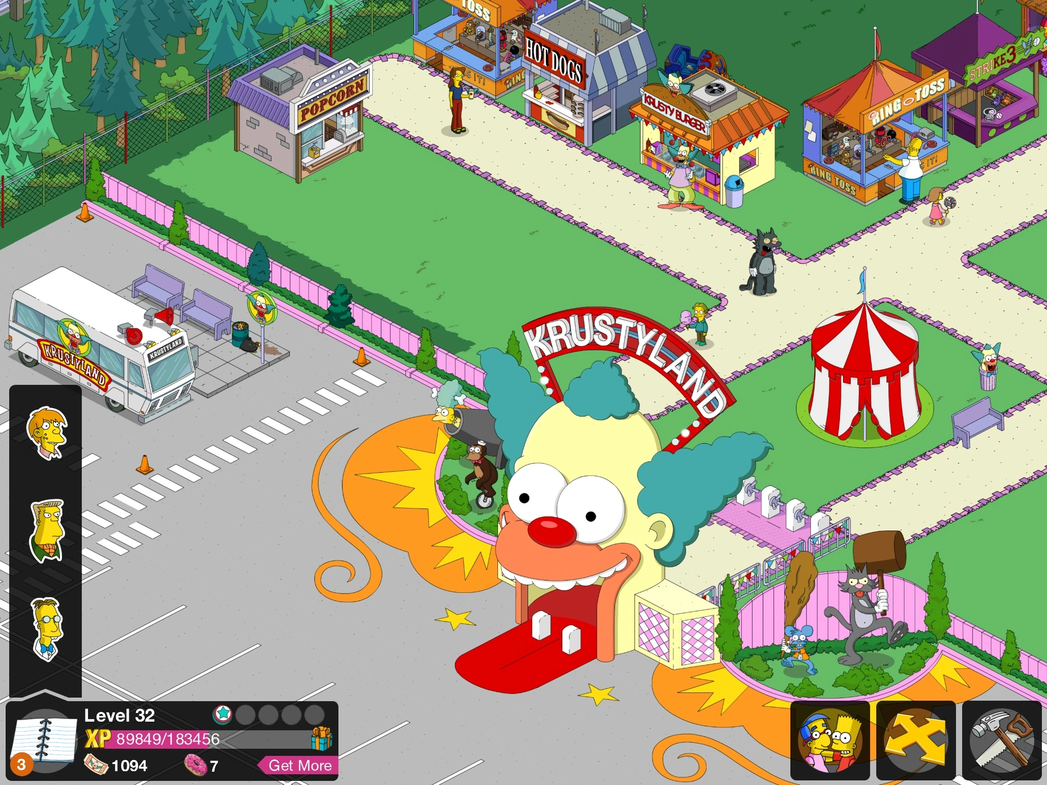 Simpsons Tapped Out Krustyland Design