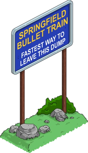 Bullet Train Billboard | The Simpsons: Tapped Out Wiki | Fandom