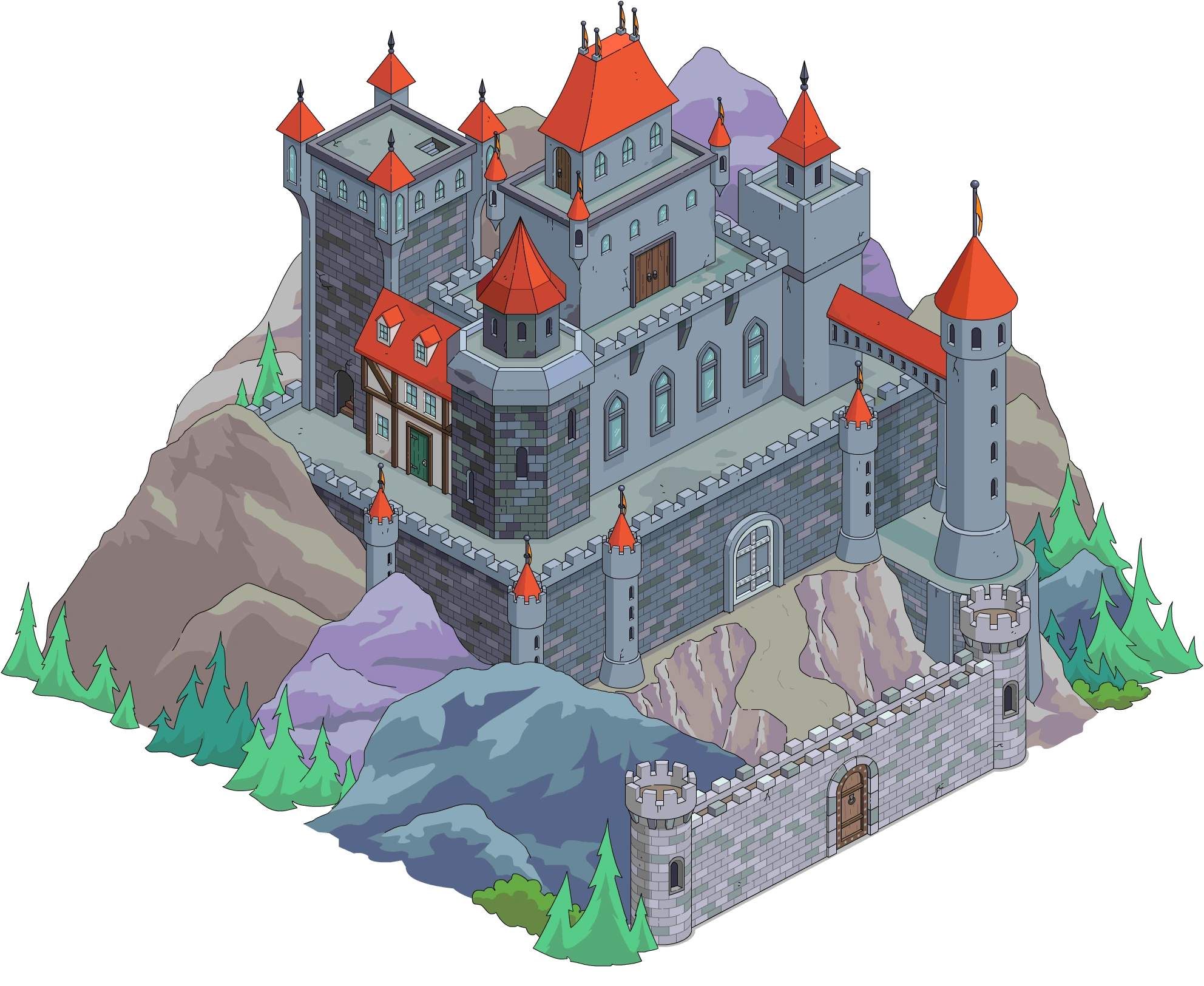 Fantasy Mountain Fortress