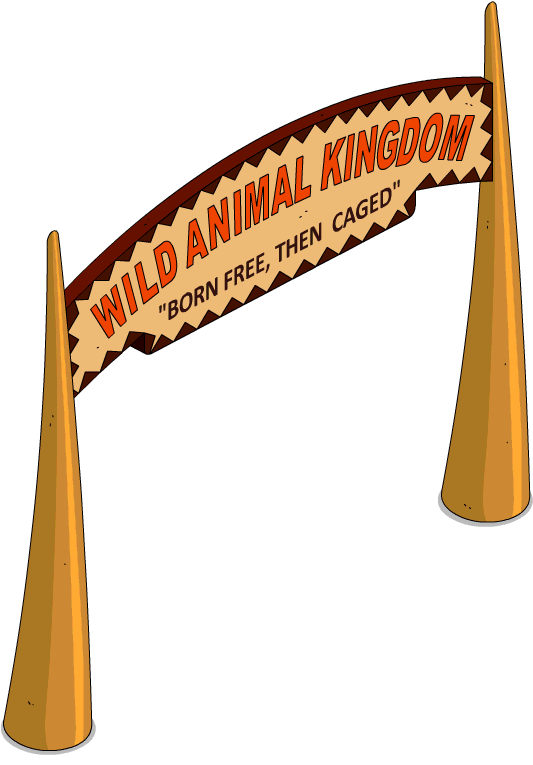 Wild Animal Kingdom Sign | The Simpsons: Tapped Out Wiki | Fandom
