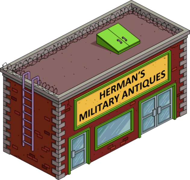 Herman's Military Antiques | The Simpsons: Tapped Out Wiki | Fandom