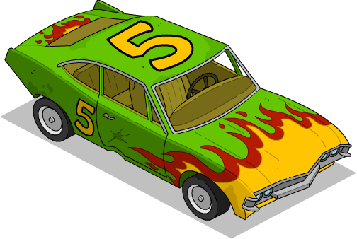 Flaming Green Derby Car | The Simpsons: Tapped Out Wiki | Fandom