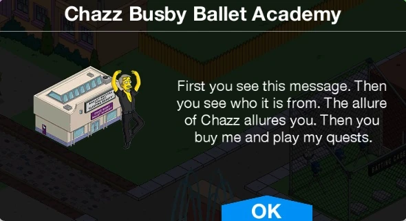 Chazz Busby Ballet Academy | Los Simpson Springfield Wiki | Fandom