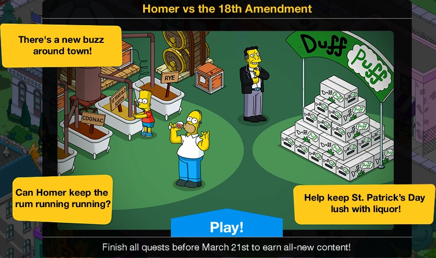 Homer vs the 18th Amendment 2018 Event | The Simpsons: Tapped Out Wiki ...