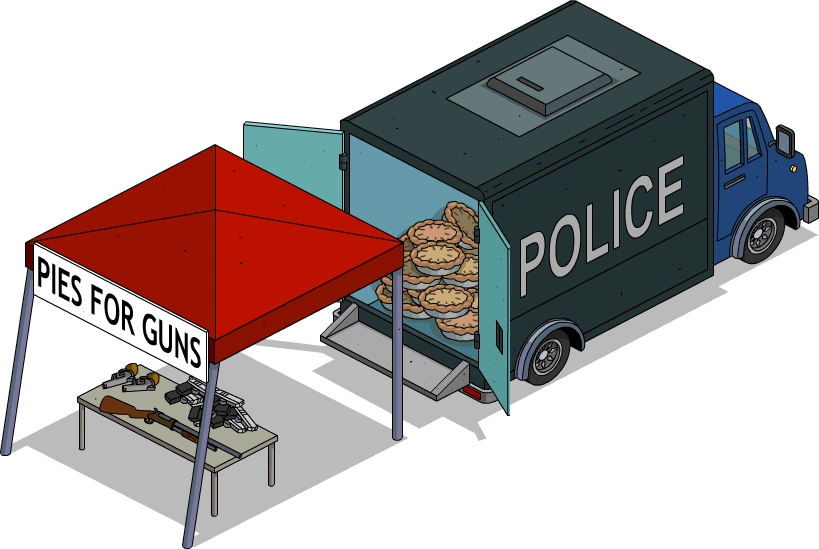 Pies for Guns Booth | The Simpsons: Tapped Out Wiki | Fandom