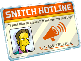 Snitch Hotline | The Simpsons: Tapped Out Wiki | Fandom