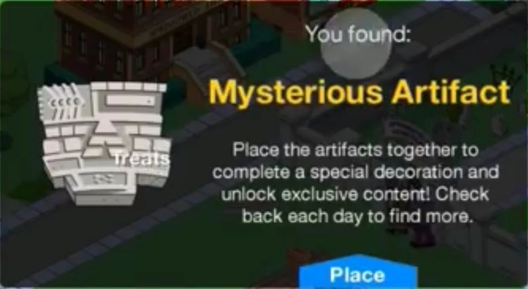 Mysterious Artifact | The Simpsons: Tapped Out Wiki | Fandom