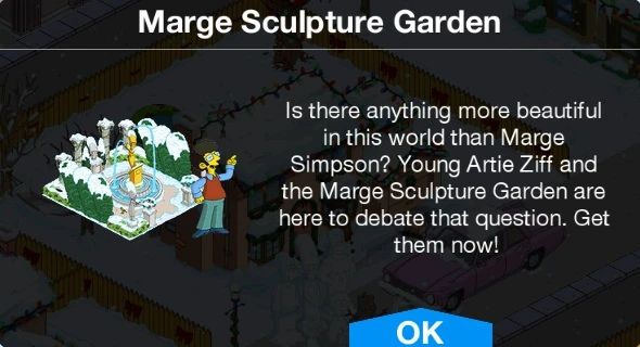 Marge Sculpture Garden | The Simpsons: Tapped Out Wiki | Fandom