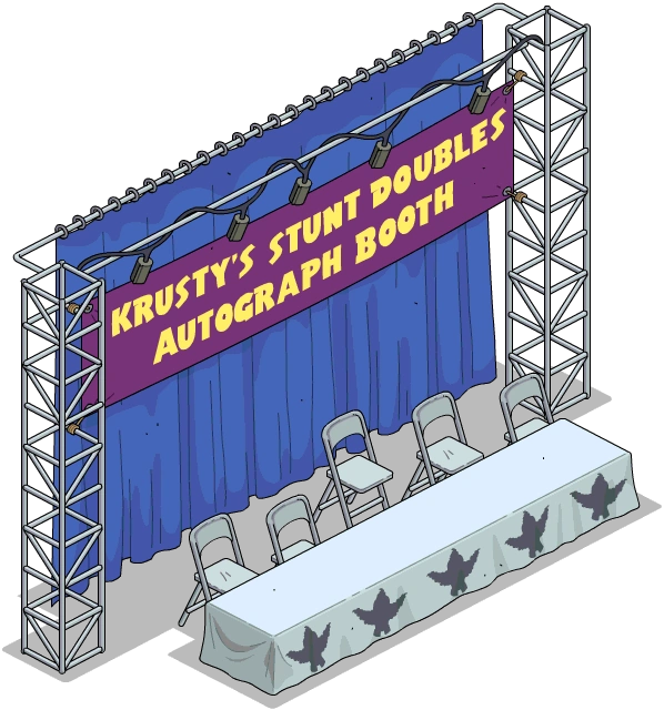 Krusty's Stunt Doubles Autograph Booth | The Simpsons: Tapped Out Wiki ...
