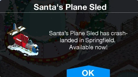 Santa's Plane Sled | The Simpsons: Tapped Out Wiki | Fandom
