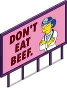 Meat Propaganda Billboard | The Simpsons: Tapped Out Wiki | Fandom