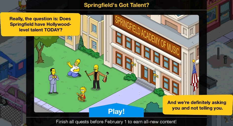 Springfield's Got Talent? 2023 Event | The Simpsons: Tapped Out Wiki ...