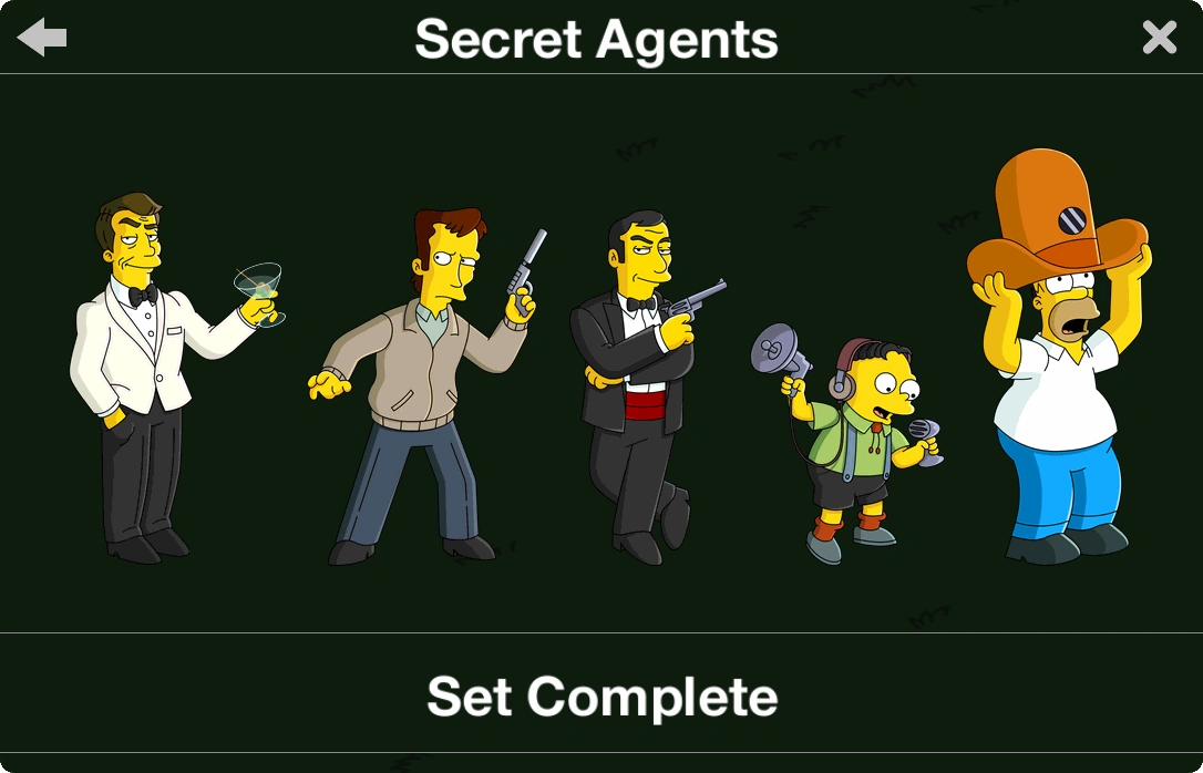 Category:Secret Agents | The Simpsons: Tapped Out Wiki | Fandom