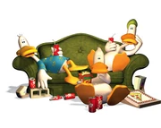 Ed, Oly and Waddle | Sitting ducks Wiki | Fandom