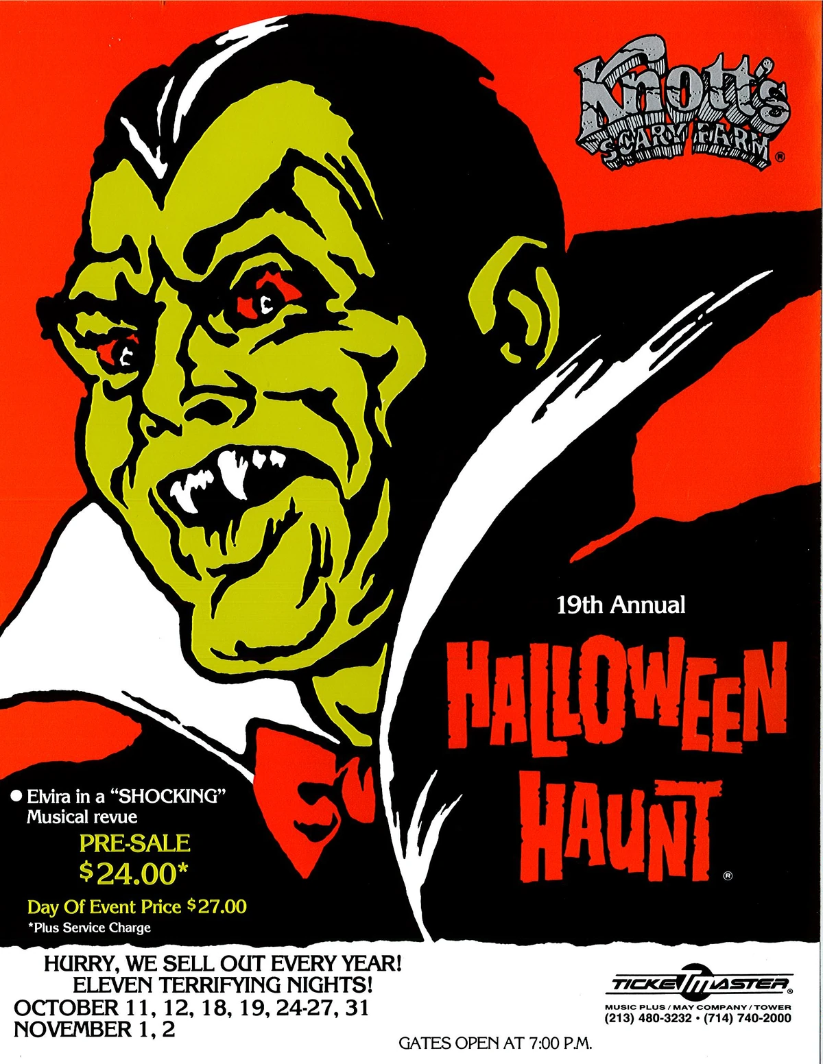 Knott's Scary Farm 1991 | Six Flags Wiki | Fandom