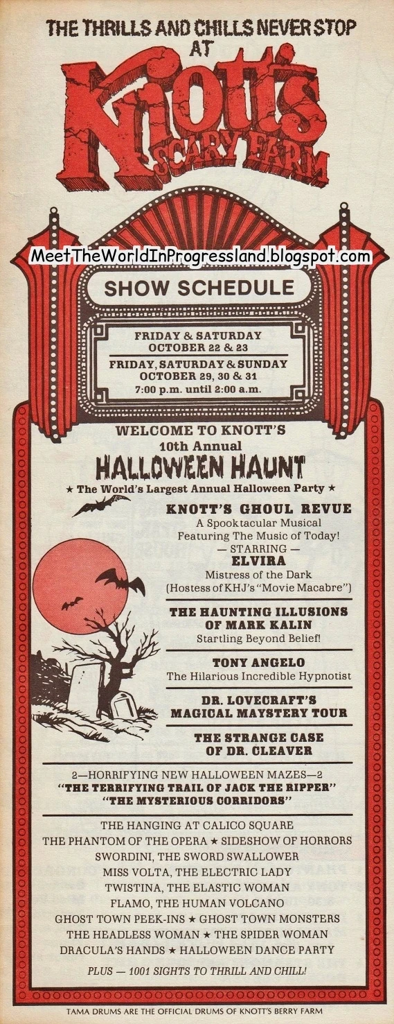 Knott's Scary Farm 1982 | Six Flags Wiki | Fandom