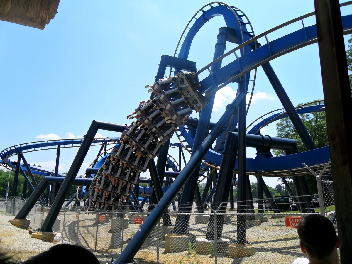six flags batman roller coaster